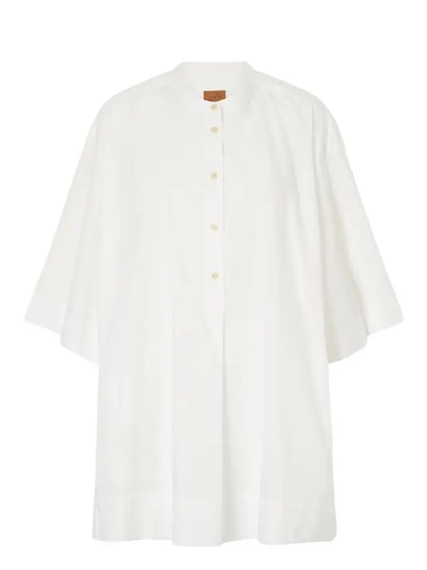 JAMIE HALLER Cotton Caftan Mini Dress - White