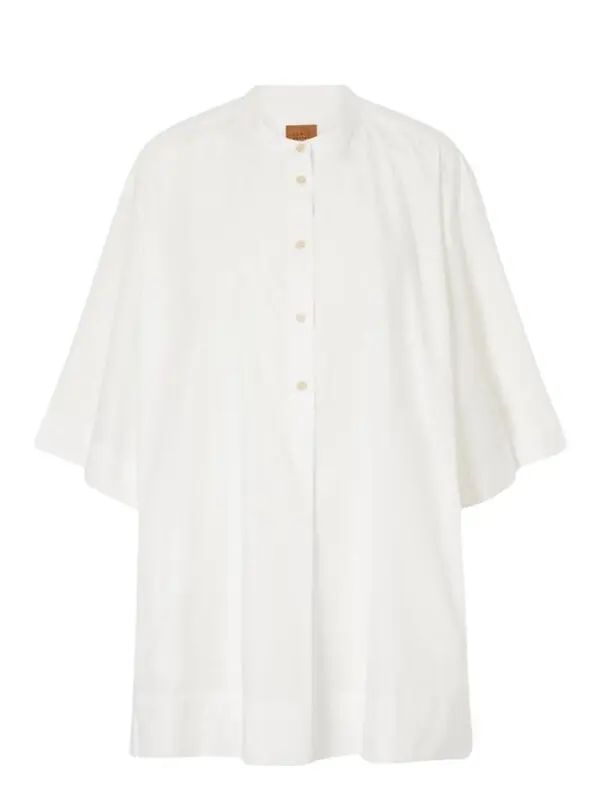 JAMIE HALLER Cotton Caftan Mini Dress - White