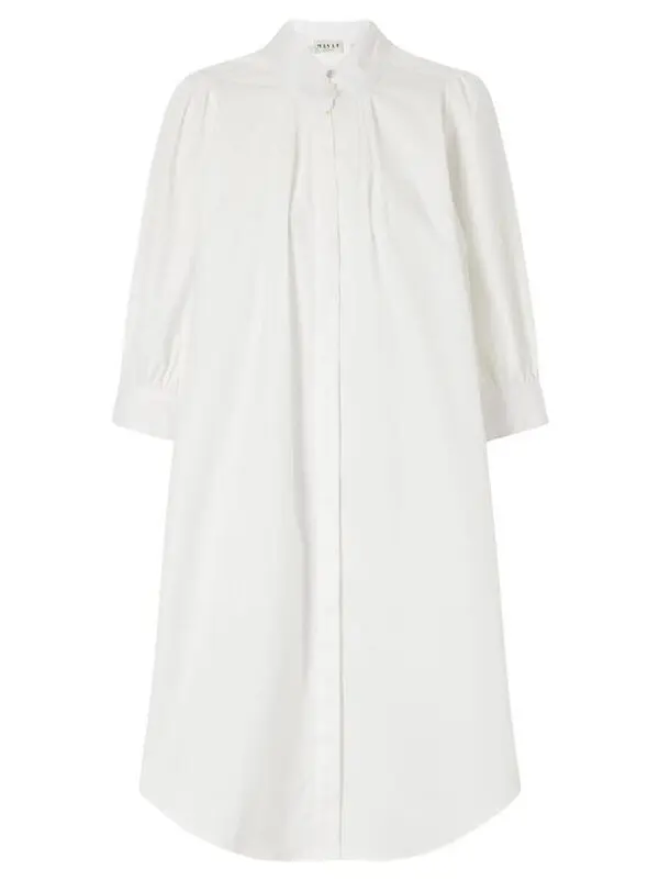 Maison Mayle Valdi Cotton Jacquard-poplin Midi Shirt Dress - Neutrals