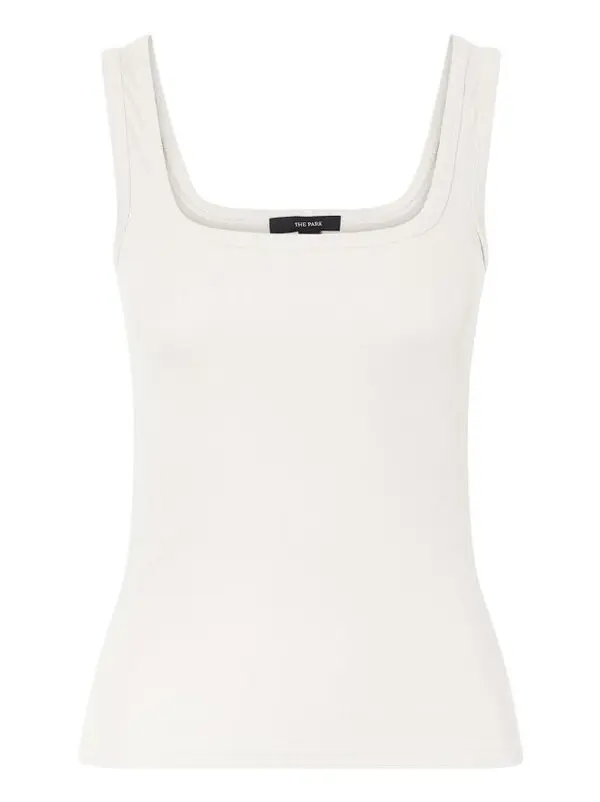 THE PARK Sawyer Ribbed Cotton Tank - Neutrals