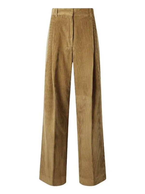RÓHE Cotton-corduroy Wide-leg Pants - Neutrals