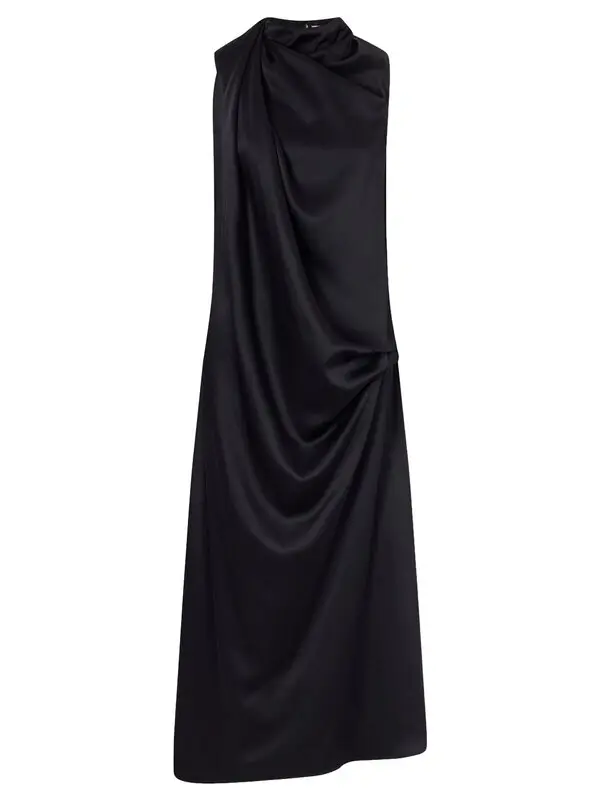 HEIRLOME Kate Silk-satin Maxi Dress - Black