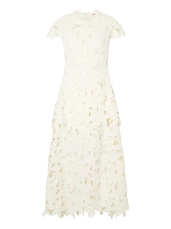 Simkhai Neve" Broderie Anglaise Crepe Gown - Neutrals