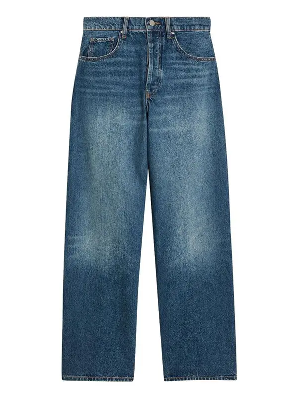 ANINE BING High-rise Wide-leg Jeans - Mid Denim