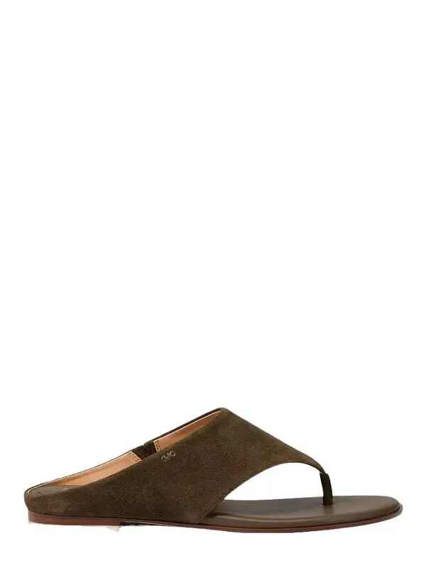 Michael Kors Alster Suede Thong Sandal - Brown