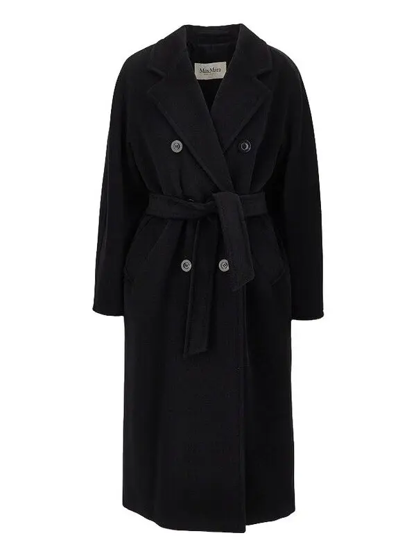 Max Mara Midi Double-breasted Coat - Black