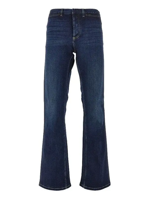 Gucci Denim Jeans With Web Ribbon - Blue