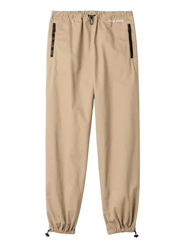 Miu Miu Washed Gabardine Jogger Trousers - Cord