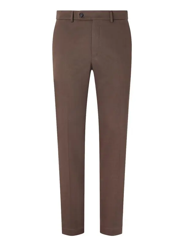 SLOWEAR Incotex Straight-leg Stretch-cotton Gabardine Trousers - Brown