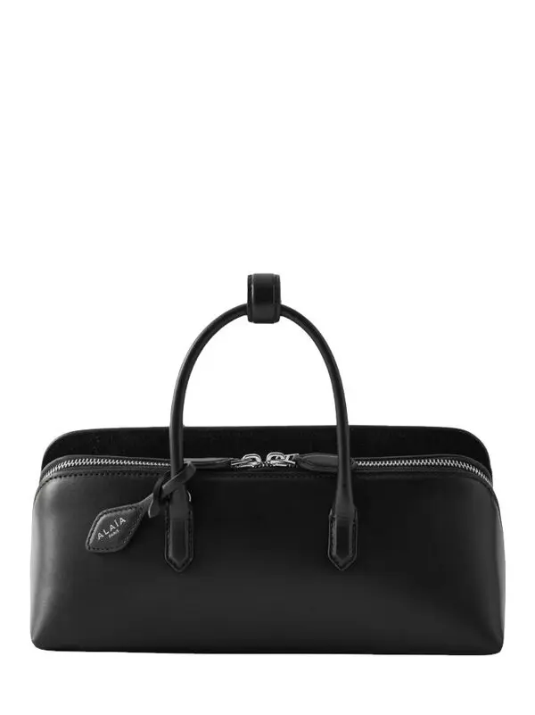 Alaïa Delta Small Leather Shoulder Bag - Black