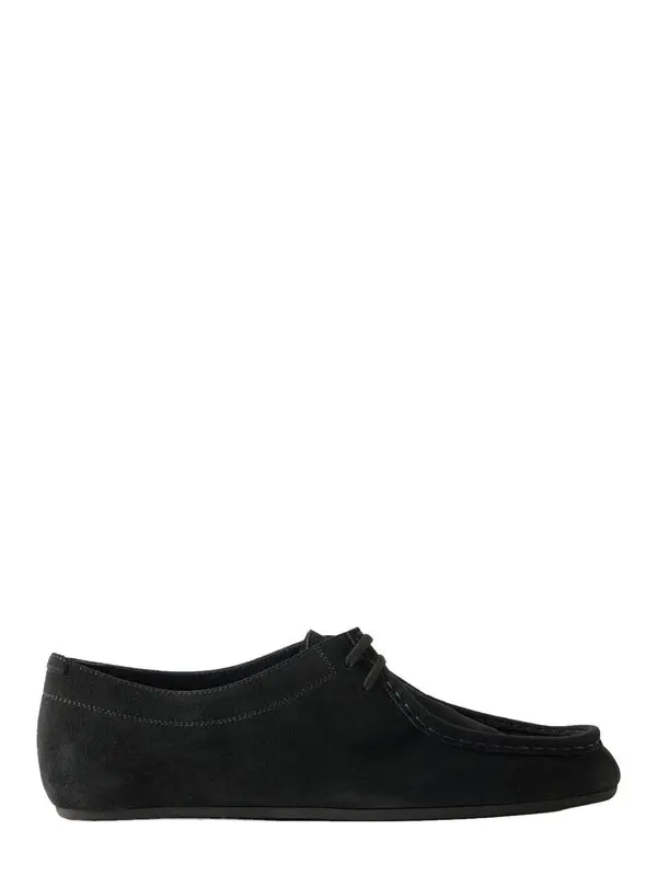 JIL SANDER Suede Derby Shoes - Black