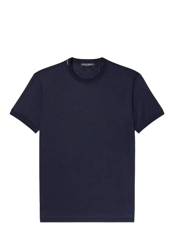 Dolce & Gabbana Silk-jersey T-shirt - Blue
