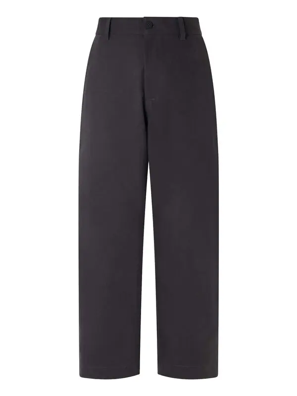 Studio Nicholson Barrel-leg Cotton-twill Trousers - Gray