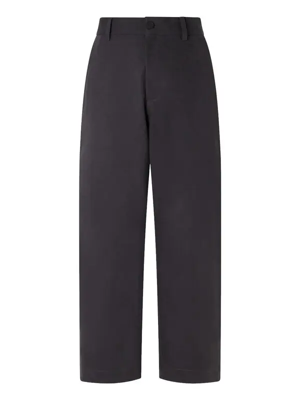 Studio Nicholson Barrel-leg Cotton-twill Trousers - Gray