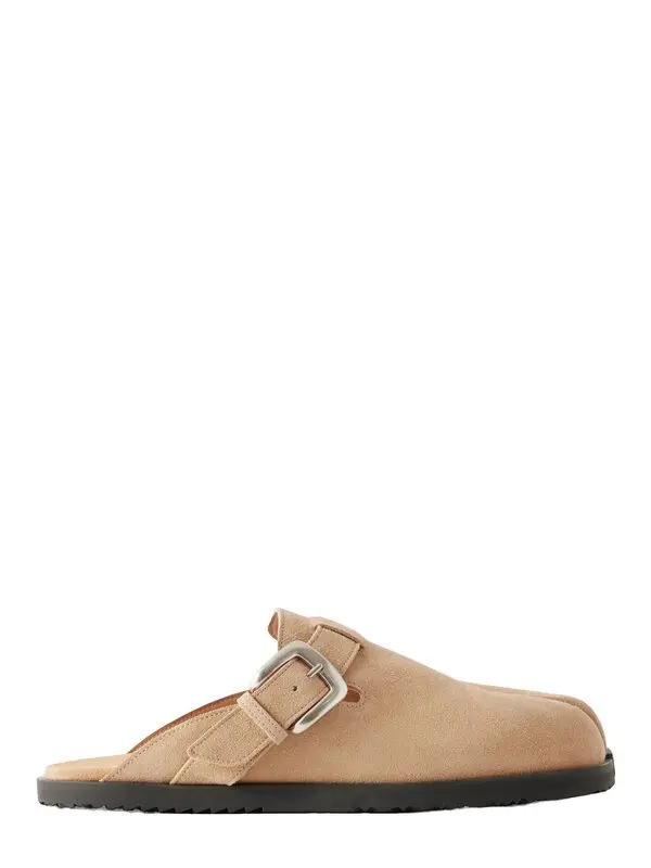 MAISON MARGIELA Tabi Daily Split-toe Suede Clogs - Neutrals