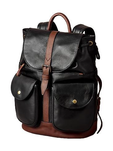 Overland Fairfield Leather Backpack - Black