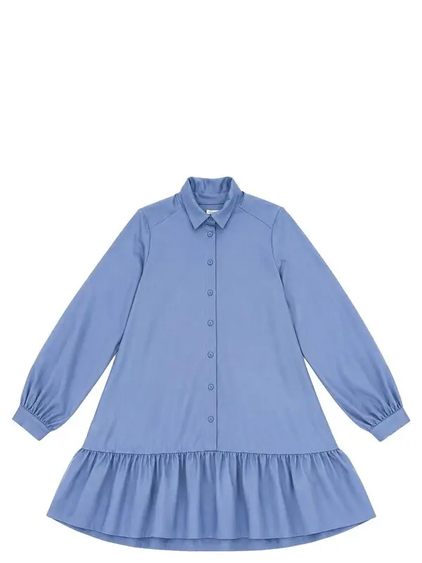 ELFIE Beata Royal Viscose Dress - Blue