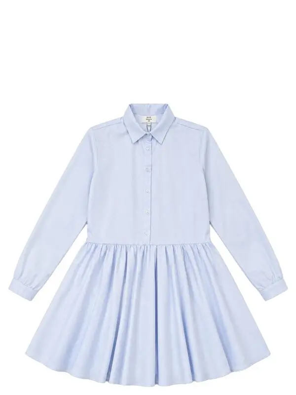 ELFIE Ola Oxford Cotton Shirt Dress - Blue