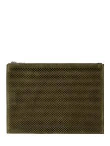 Proenza Schouler Zip Pouch In Intarsia - Olive