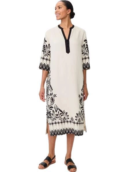 MASAI COPENHAGEN Manovalitha Floral Print Viscose Tunic Dress - Black
