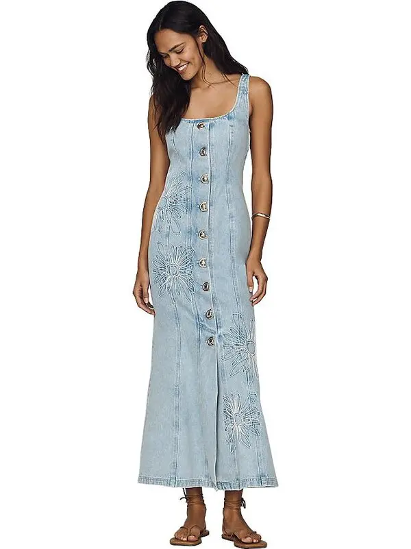THE WOLF GANG Amana Midi Dress - Denim