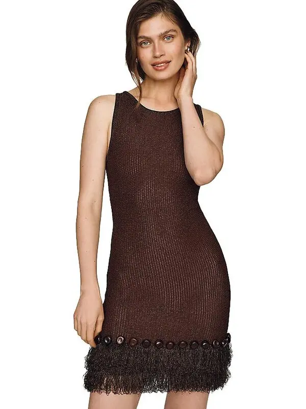 THE WOLF GANG Caslida Mini Dress - Chocolate