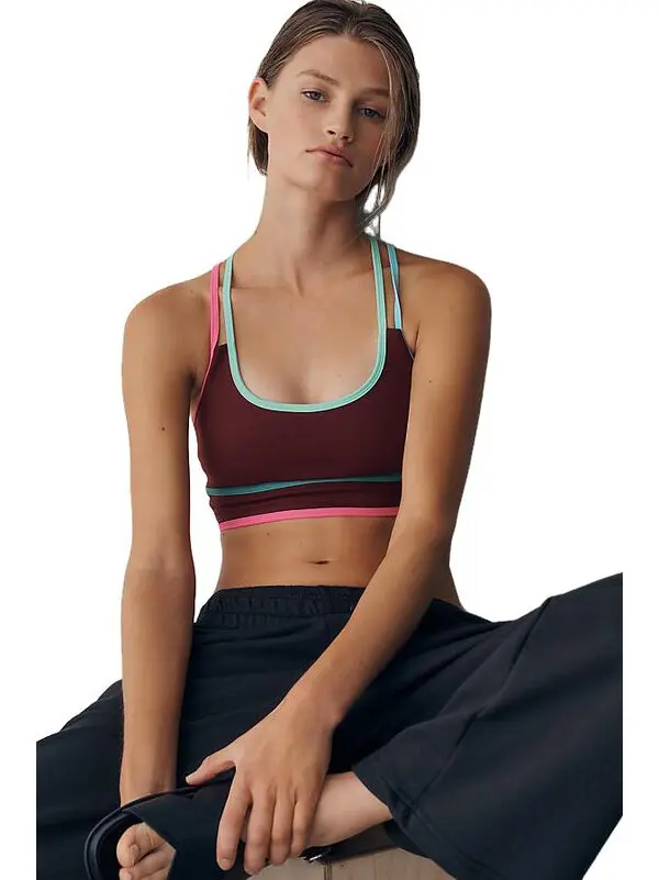 Beach Riot Anari Sports Bra - Wine