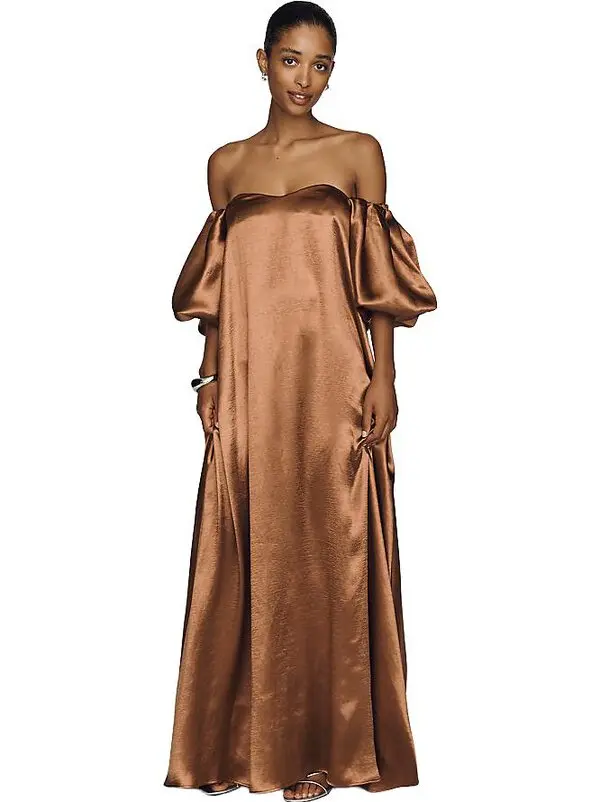 Caroline Constas Palmer Maxi Dress - Tortoise Shell