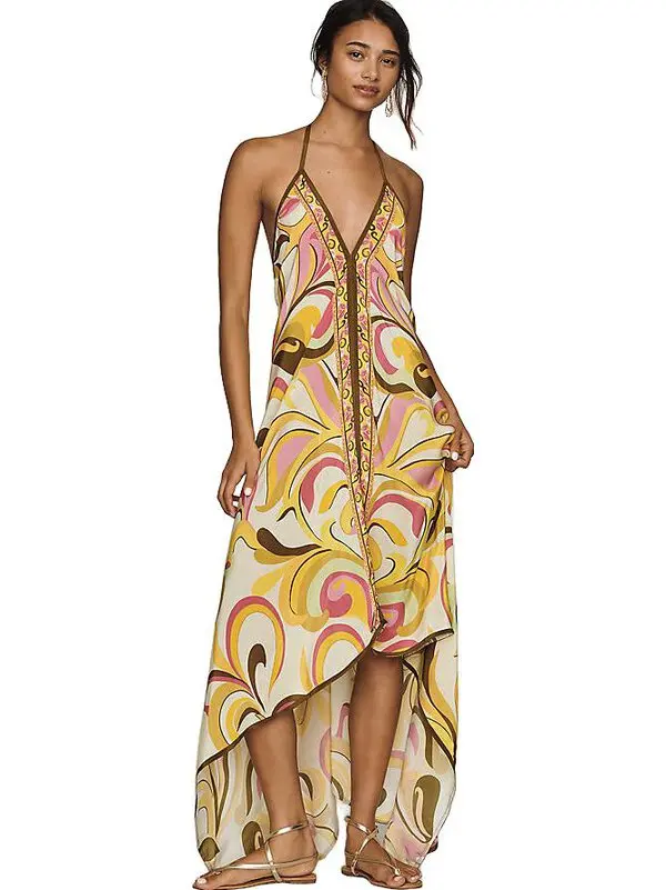 Rococo Sand High-low Maxi Dress - Multi