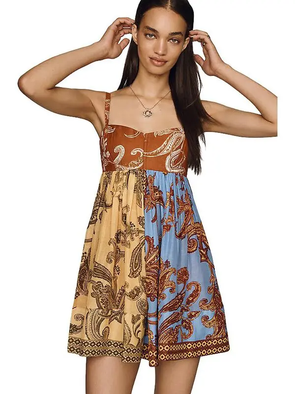 Hemant & Nandita Mini Babydoll Dress - Multi
