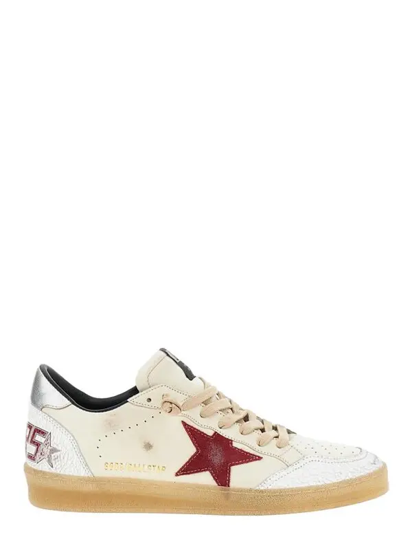 GOLDEN GOOSE Ball Star Sneakers With Distressed Finish - White