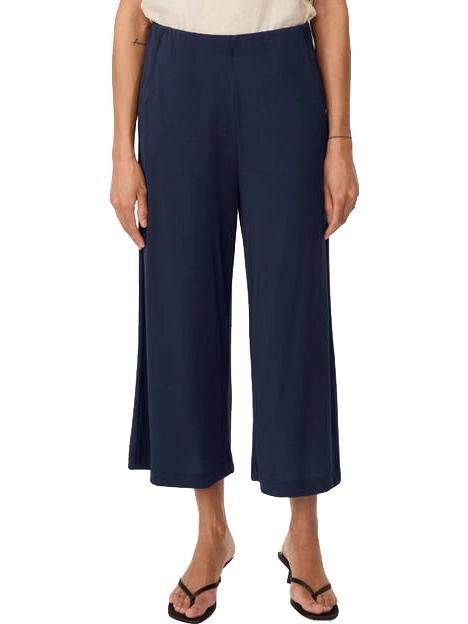 MASAI COPENHAGEN Wide Leg Cropped Trousers - Navy