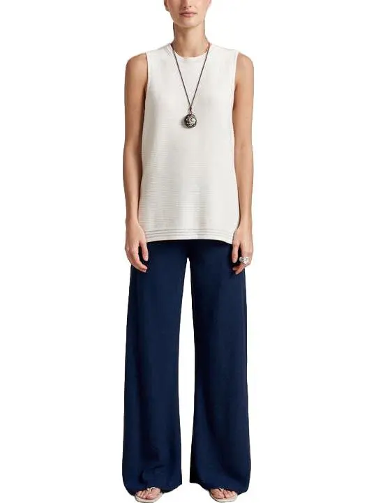 LA LIGNE Linen Colby Wide Leg Pant - Midnight