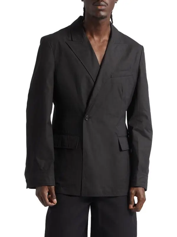 Givenchy Regular Fit Couture Seam Cotton Poplin Jacket - Black