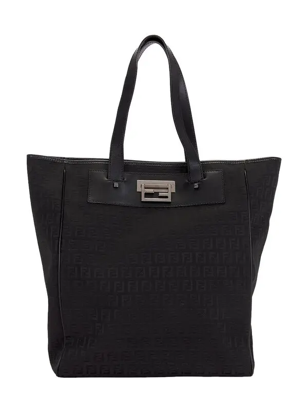 Fendi Zucchino Tote Bag - Black