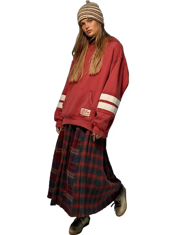 Free People We The Free Field Day Hoodie - Red Combo