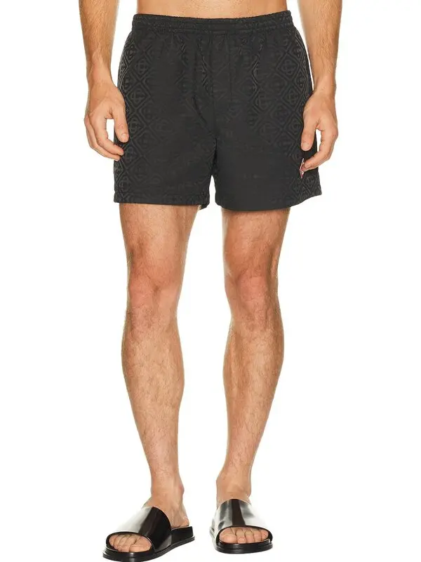 Casablanca Jacquard Swim Shorts - Monorgam Black