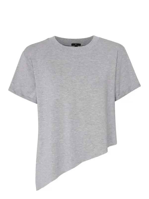 TT STUDIOS Asymmetrical Hem T-shirt - Grey