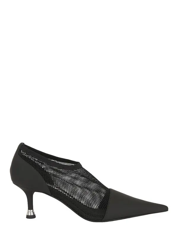 Alexander Wang Fei Mesh Pointed Toe Kitten Heel - Black