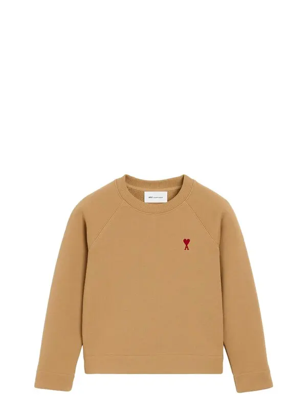 AMI Paris Embroidered Logo Sweatshirt - Camel