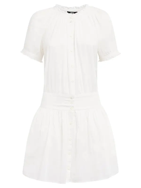 Paige Cotton Voile Nisha Mini Dress - White