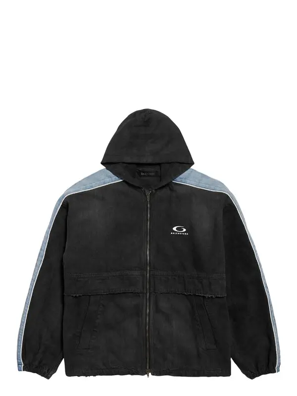 Balenciaga Oversized Contrast-detail Denim Jacket - Brown