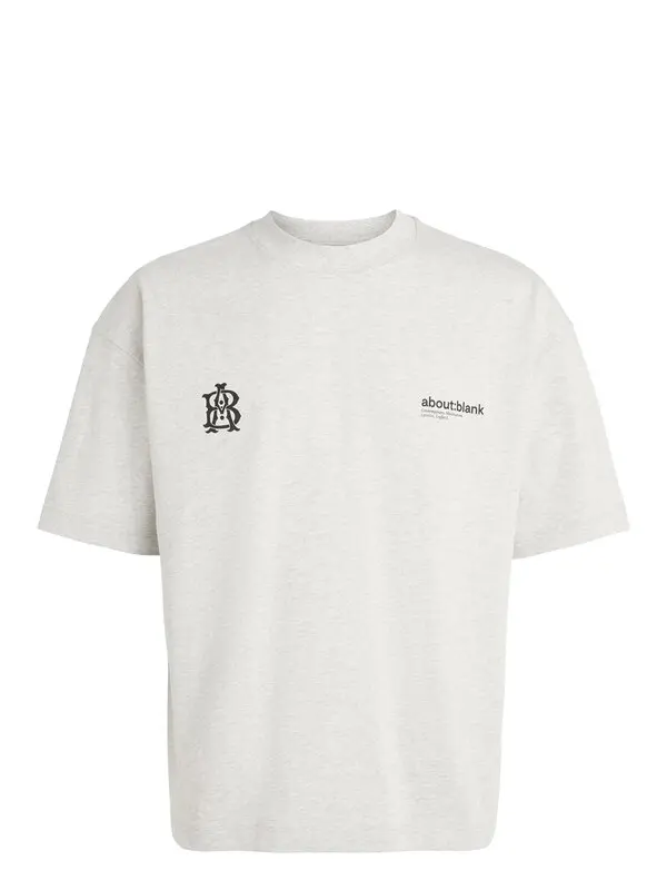 ABOUT:BLANK Cotton Dual Logo T-shirt - Grey