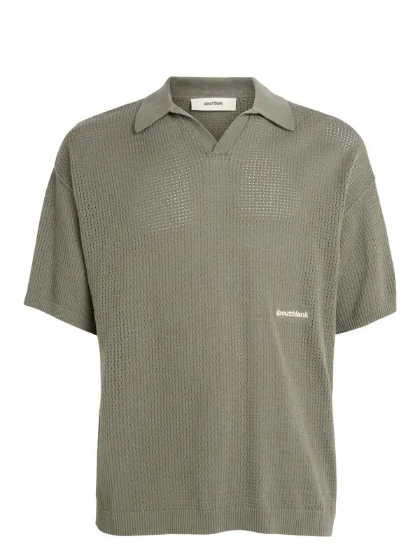 ABOUT:BLANK Knitted Resort Polo Shirt - Green