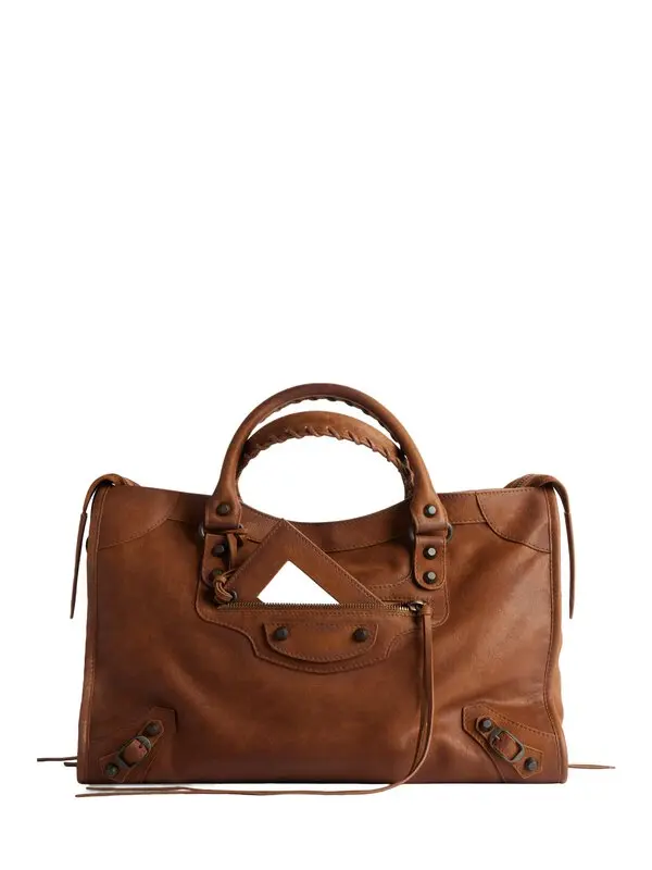 Balenciaga Medium Goatskin Le City Top-handle Bag - Brown
