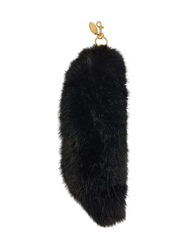 Balenciaga Fur Tail Bag Charm - Black