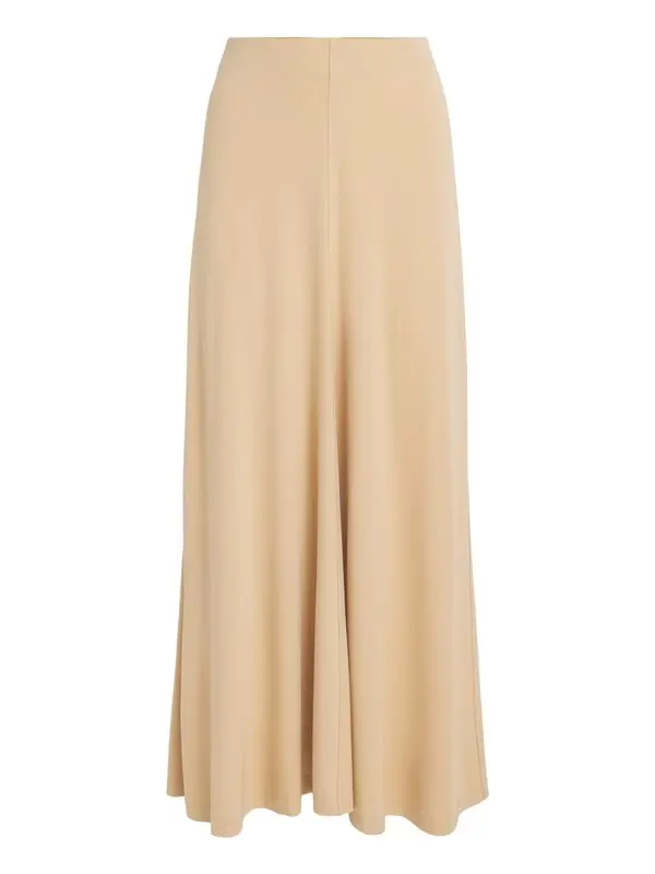 TOTEME Jersey Flared Maxi Skirt - Beige