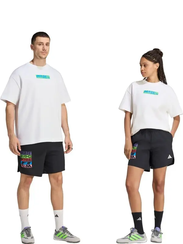 Adidas Mercedes Amg Petronas Formula 1 Team X Kris Andrew Small Collaboration Shorts - Black