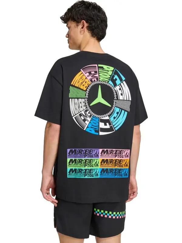 Adidas Mercedes-amg Petronas Formula 1 Team Lights On Graphic Tee - Black