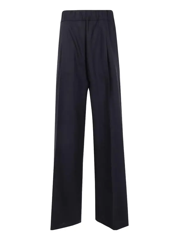 SEMICOUTURE Pleated Detail Trousers - Black